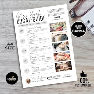 Real Estate Local Guide Flyer Template Around the Neighborhood Handout ...