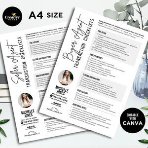 Seller and Buyer Agent Transaction Checklists Real Estate Marketing ...