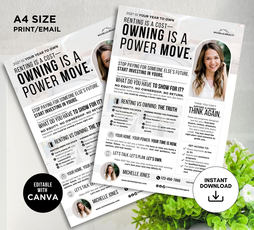 Stop Buying Rent Flyer Stop Renting Start Owning Flyer Home Renting Vs ...