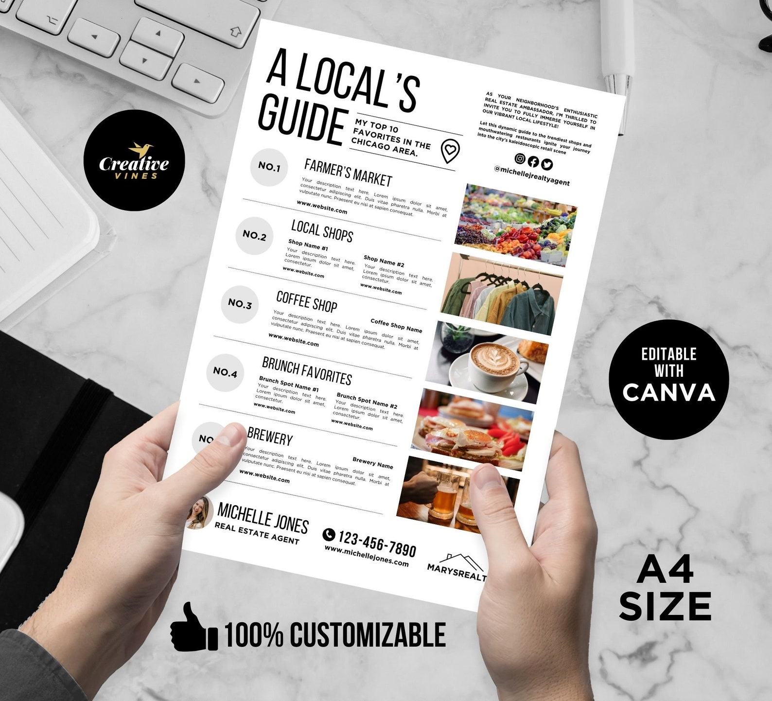 Real Estate Local Guide Flyer Template, Welcome Guide, City Guide Flyer ...