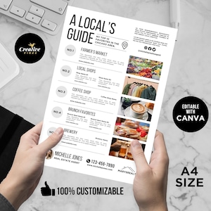 Real Estate Local Guide Flyer Template, Welcome Guide, City Guide Flyer ...