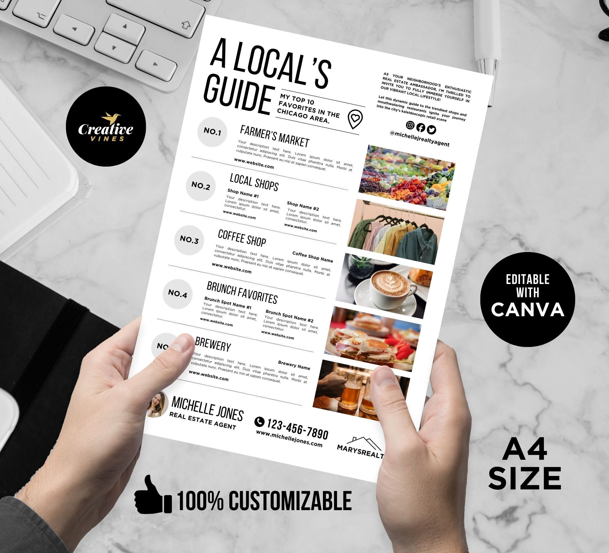 Real Estate Local Guide Flyer Template, Welcome Guide, City Guide Flyer ...