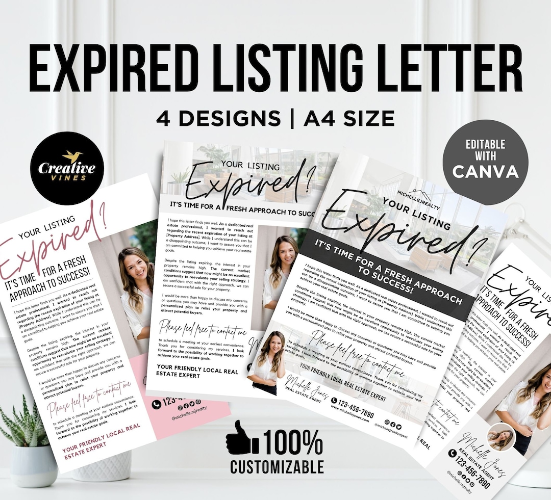 Real Estate Expired Listing Flyer, Expired Listing FSBO Letter Expired ...