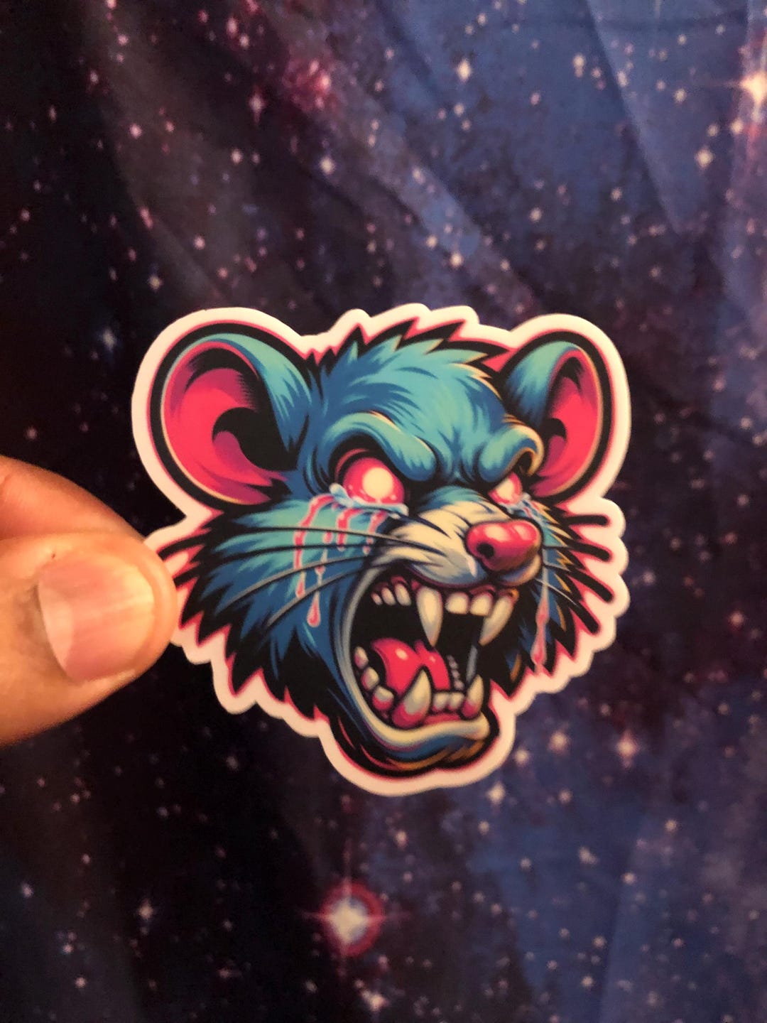 Angry Rat Sticker- High Quality Matt Vinyl and Waterproof - for Laptop ...