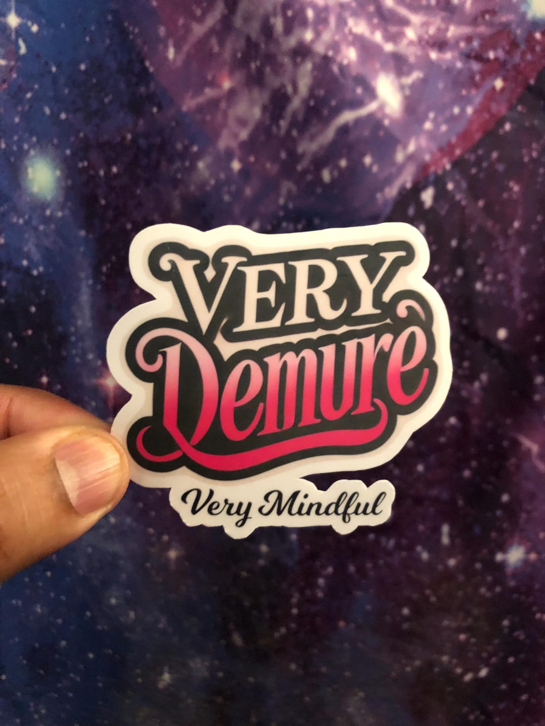 VERY DEMURE Sticker 3.0x2.50 Inch Sticker- High Quality Matt Vinyl and ...