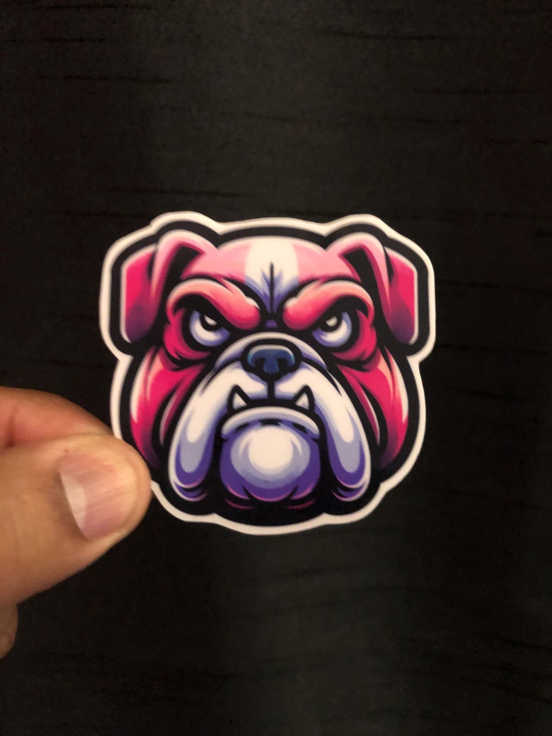 Angry Bull Dog Sticker- High Quality Matt Vinyl and Waterproof - for ...