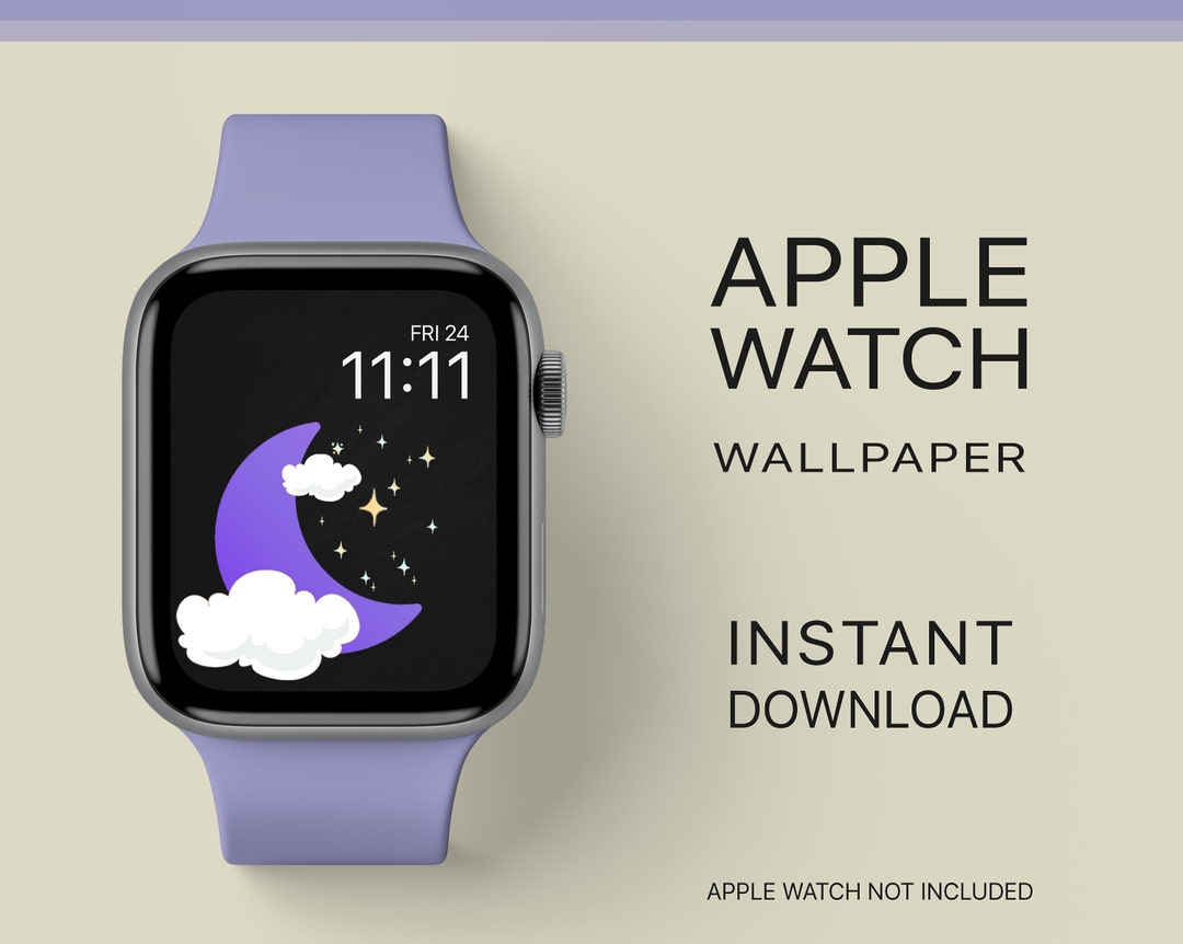Purple Moon Apple Watch Wallpaper - Etsy