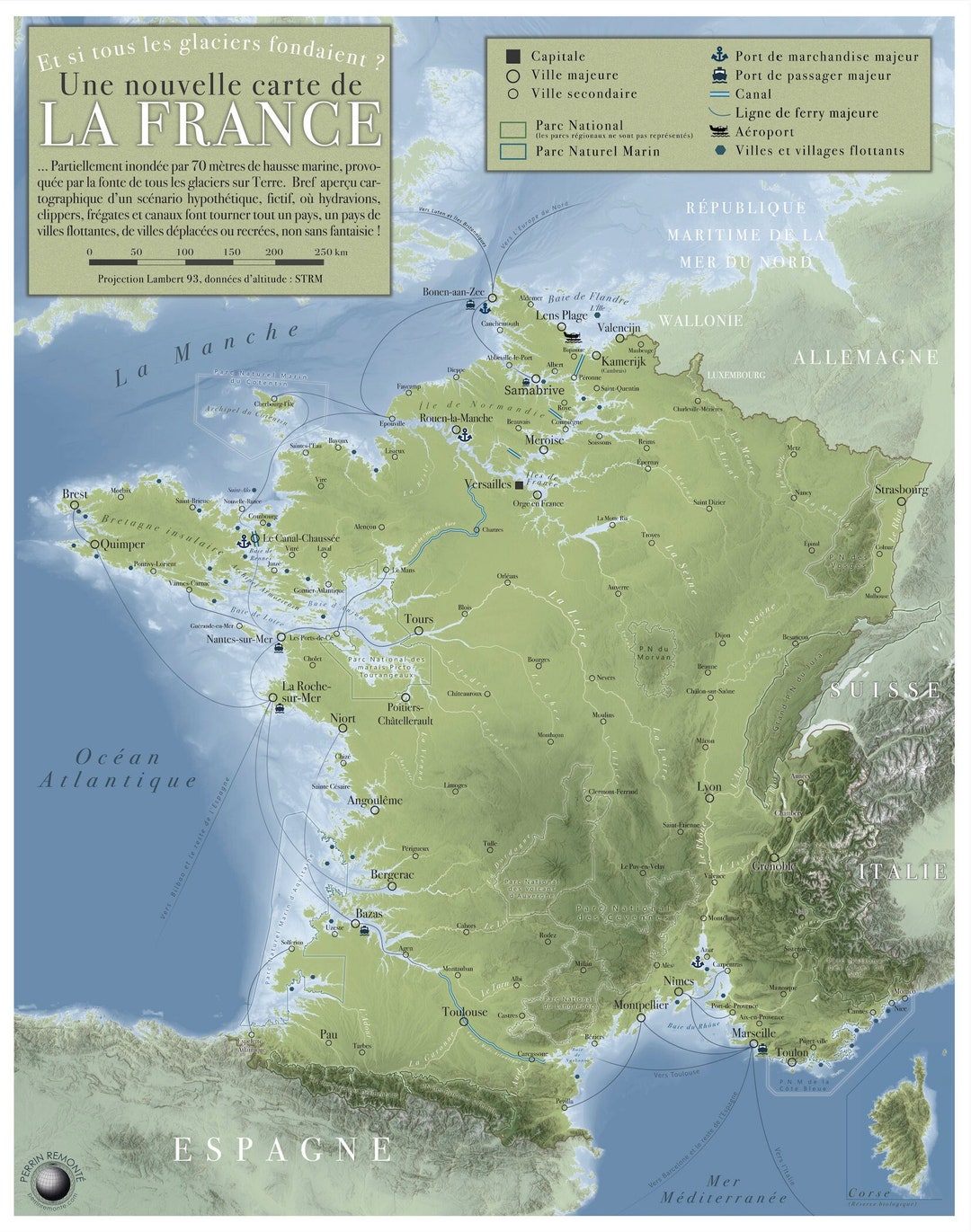Et si tous les glaciers fondaient Une nouvelle carte de la France ...