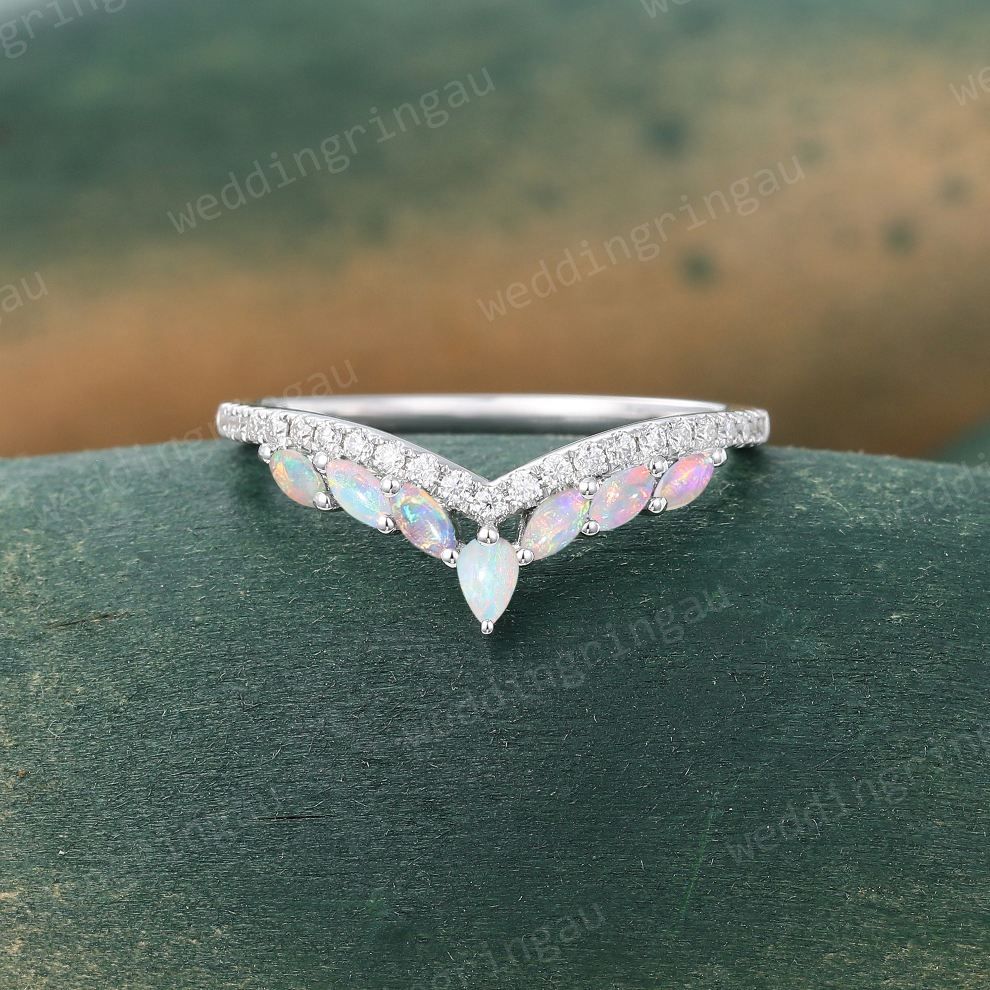Opal anniversary band store