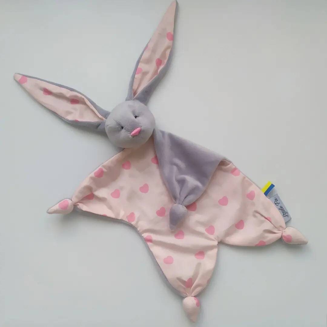 Personalized Baby Blanket/ Bunny Hearts Baby Blanket/ Organic Baby ...