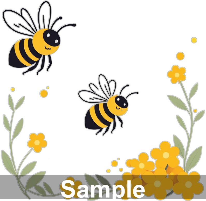 25 Modern Bee Vector Art BUNDLE | Minimalist Graphics for Commercial ...