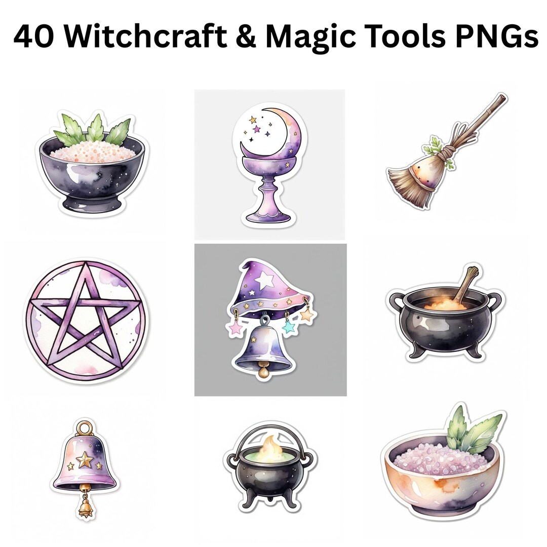 40+ Witchcraft Tools and Altar PNG Clipart – Athames, Chalices ...