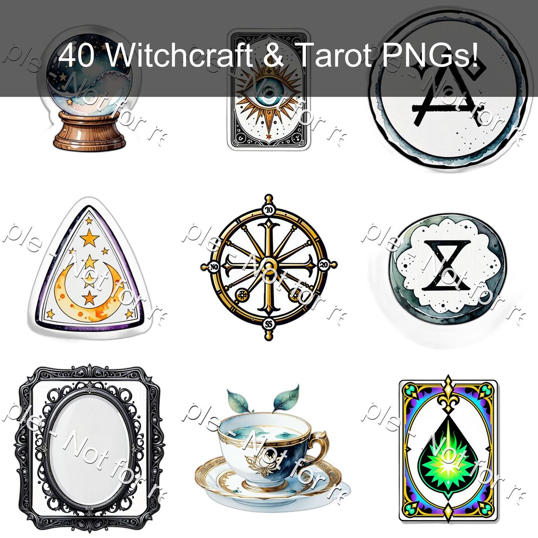 40+ Tarot and Divination PNG Clipart – Illustrated Cards, Crystal Balls ...