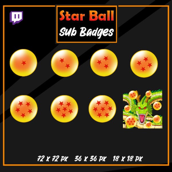 Dragon Ball Twitch Badge - Etsy