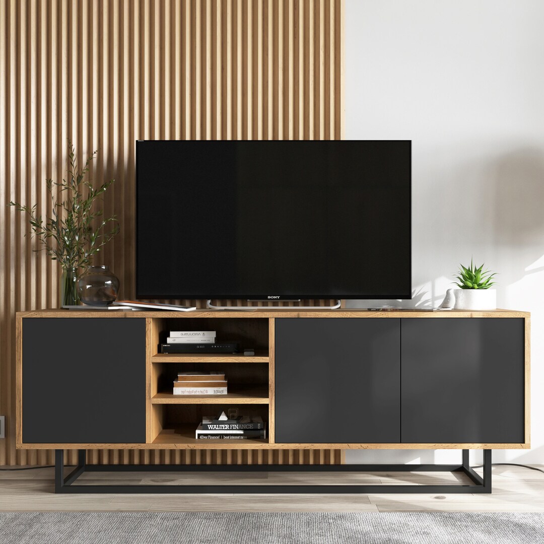 TV Cabinet TV Lowboard Apollo TV Cabinet Three Doors Modern - Etsy