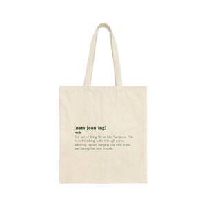 BTS Namjooning Tote Bag | Unique K-pop Merch for Namjoon Fans - Etsy