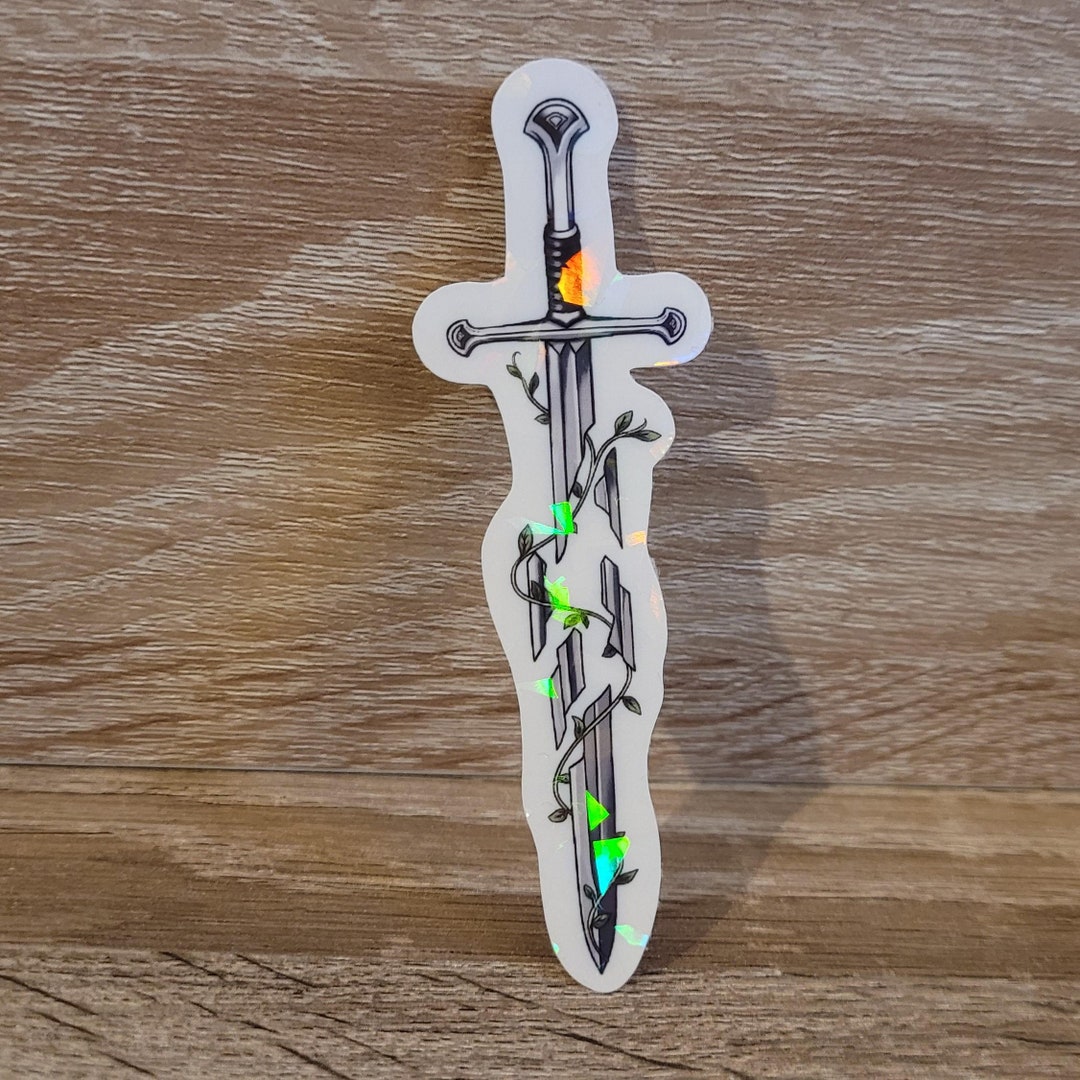 Narsil Sword Isildur Lord of the Rings Holo Sticker Decal for Laptops ...