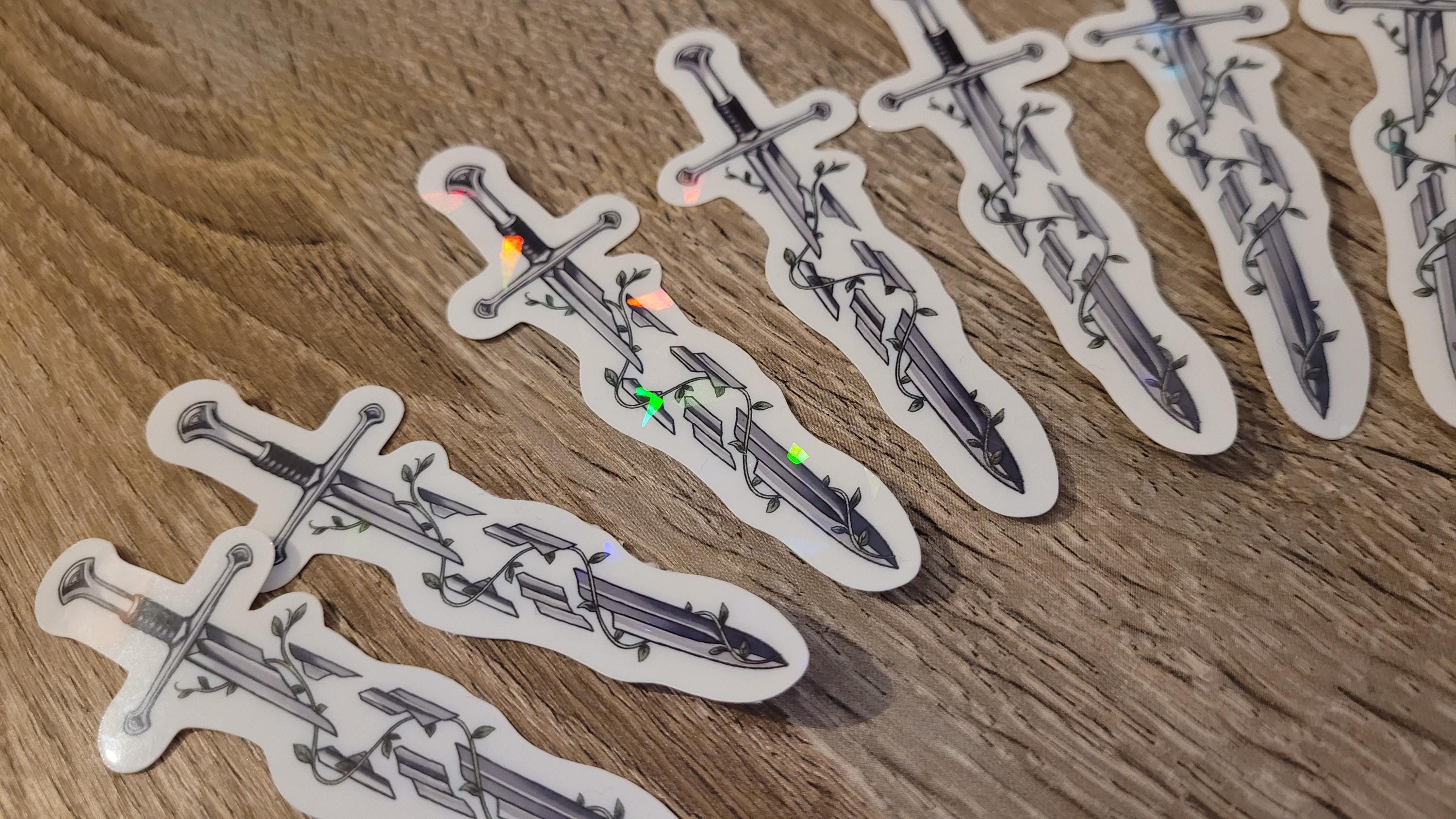 Narsil Sword Isildur Lord of the Rings Holo Sticker Decal for Laptops ...