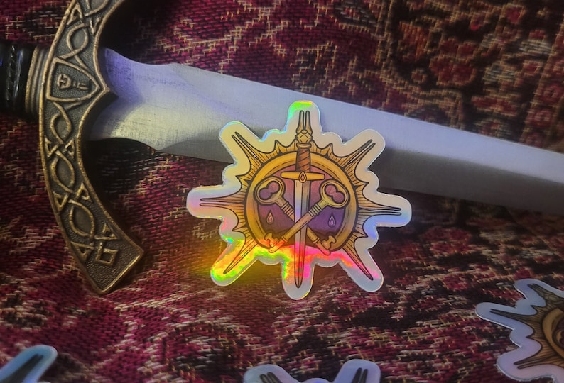 Baldur's Gate 3 Rogue Class Vinyl Holographic Sticker for Laptop Water ...