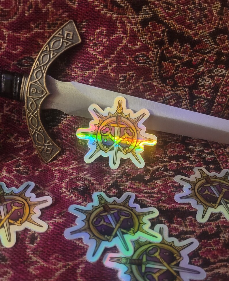 Baldur's Gate 3 Rogue Class Vinyl Holographic Sticker for Laptop Water ...