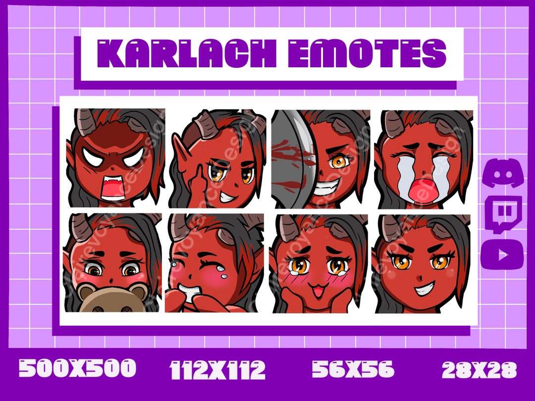Karlach Baldur's Gate 3 Chibi Emote Pack: Twitch, Discord, Youtube - Etsy