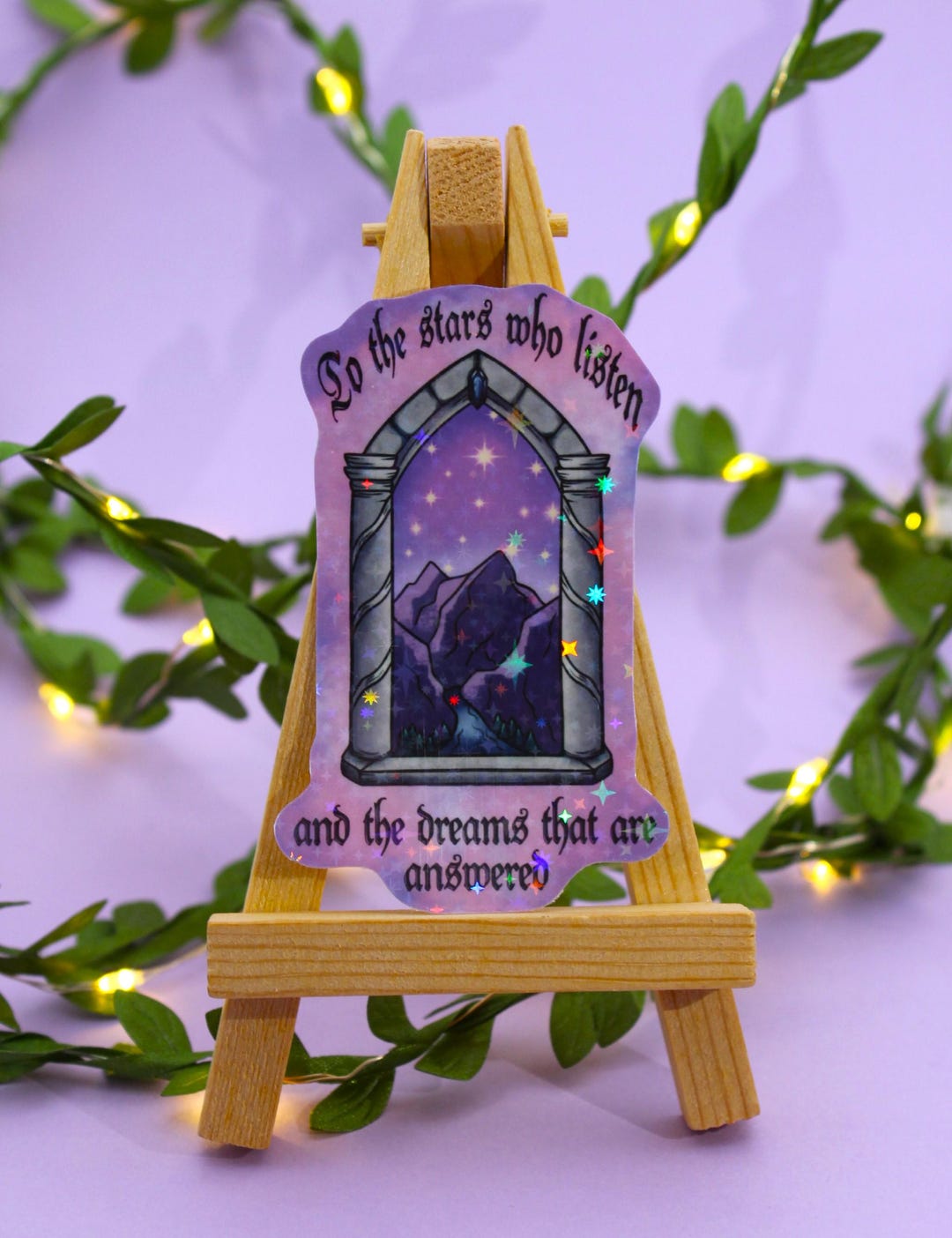 ACOTAR Night Court Velaris Stars and Dreams Glitter Decal Sticker for ...
