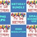 Alles Gute zum Geburtstag PNG JPG Bundle, Kindergeburtstag Bundle, PNG ...