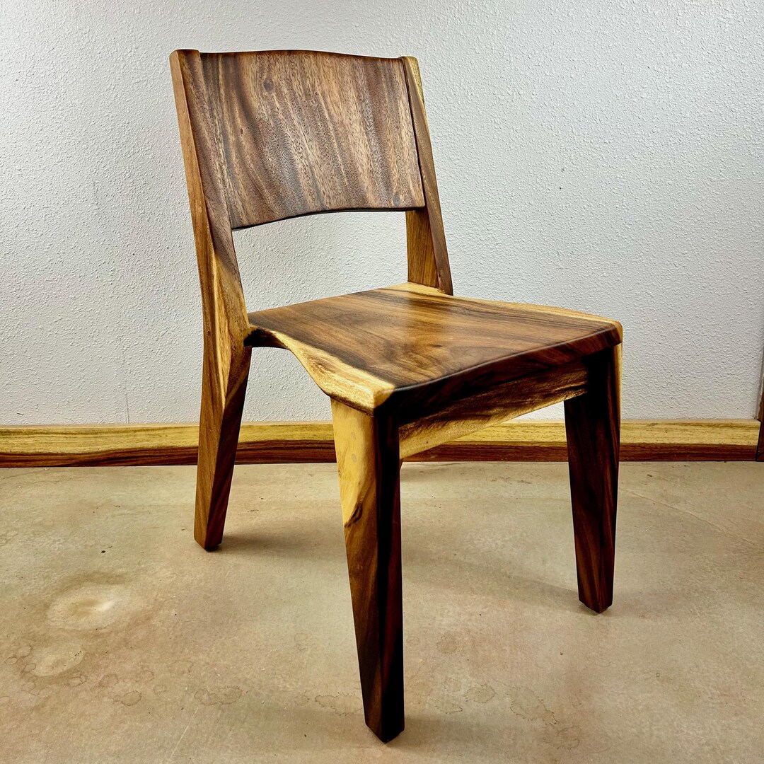Heirloom Wooden Chairs - Monkey Pod Wood, Minimal, Modern, Ergonomic ...