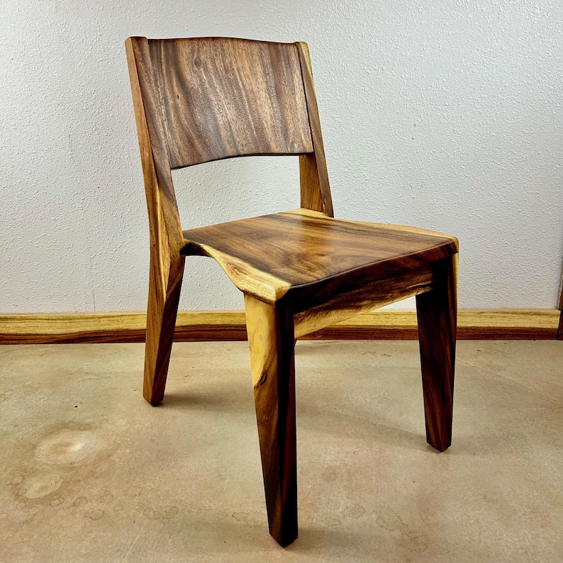 Heirloom Wooden Chairs - Monkey Pod Wood, Minimal, Modern, Ergonomic ...