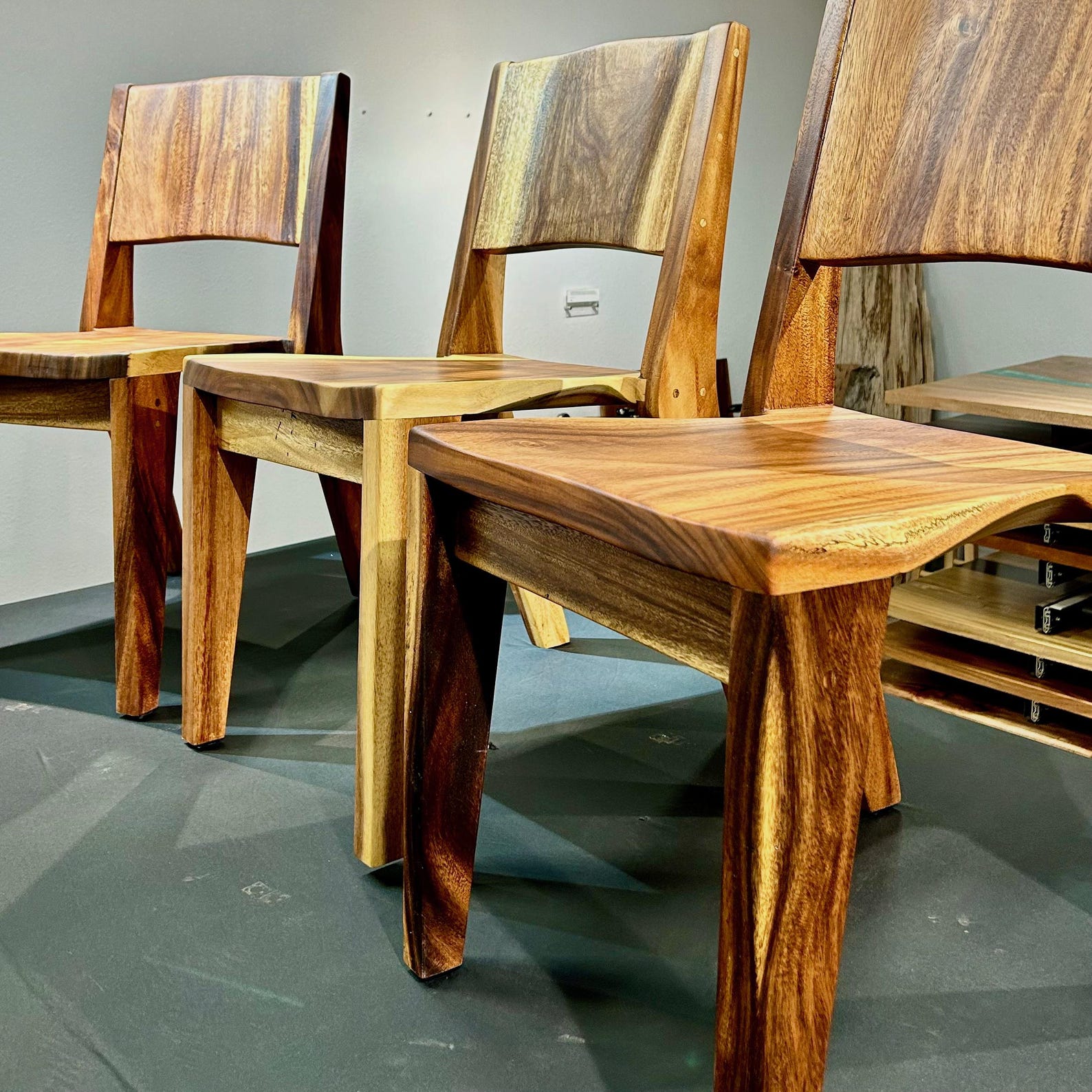 Heirloom Wooden Chairs - Monkey Pod Wood, Minimal, Modern, Ergonomic ...