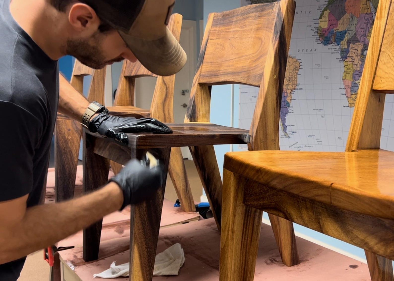 Heirloom Wooden Chairs - Monkey Pod Wood, Minimal, Modern, Ergonomic ...