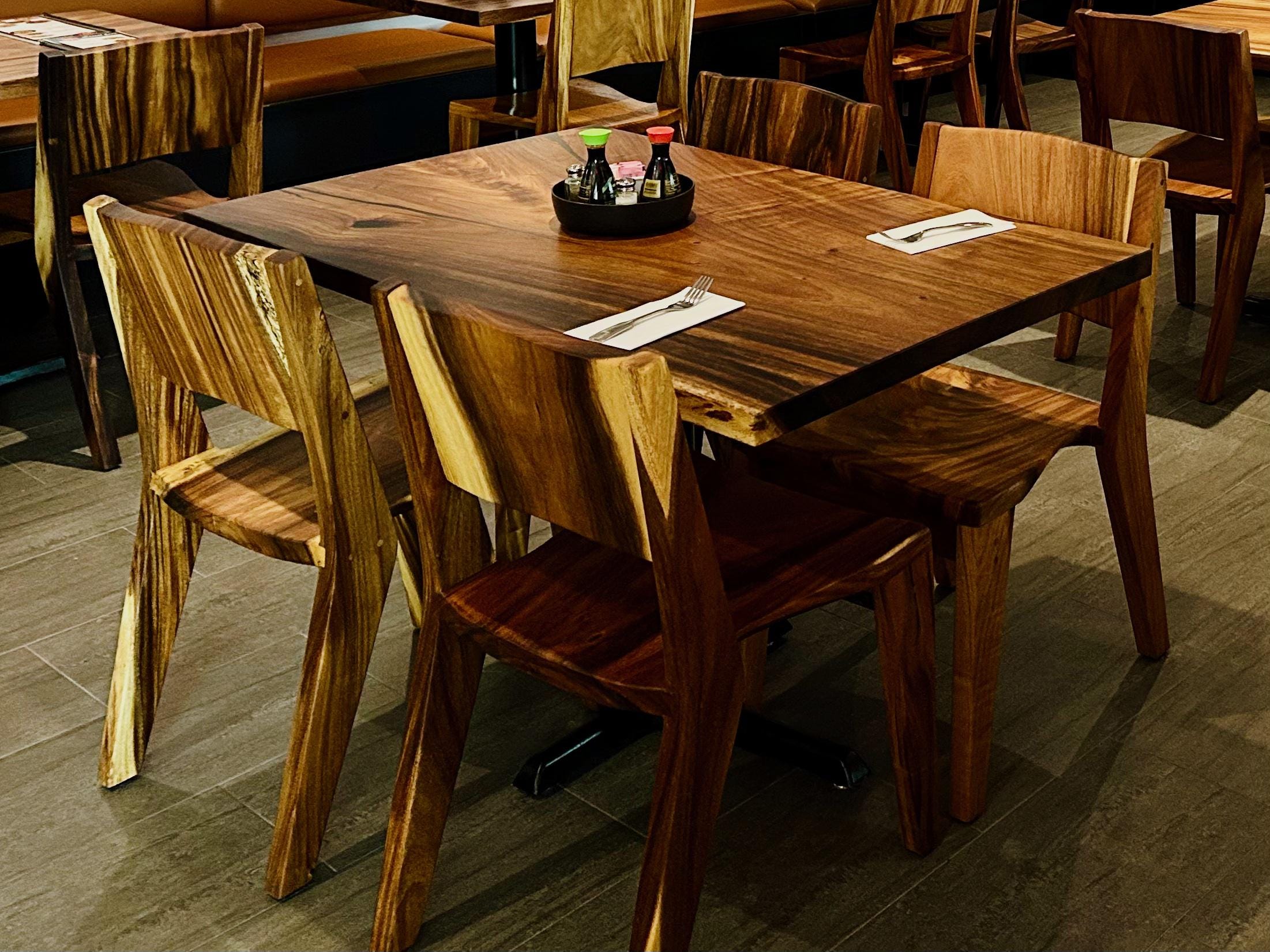 Heirloom Wooden Chairs - Monkey Pod Wood, Minimal, Modern, Ergonomic ...