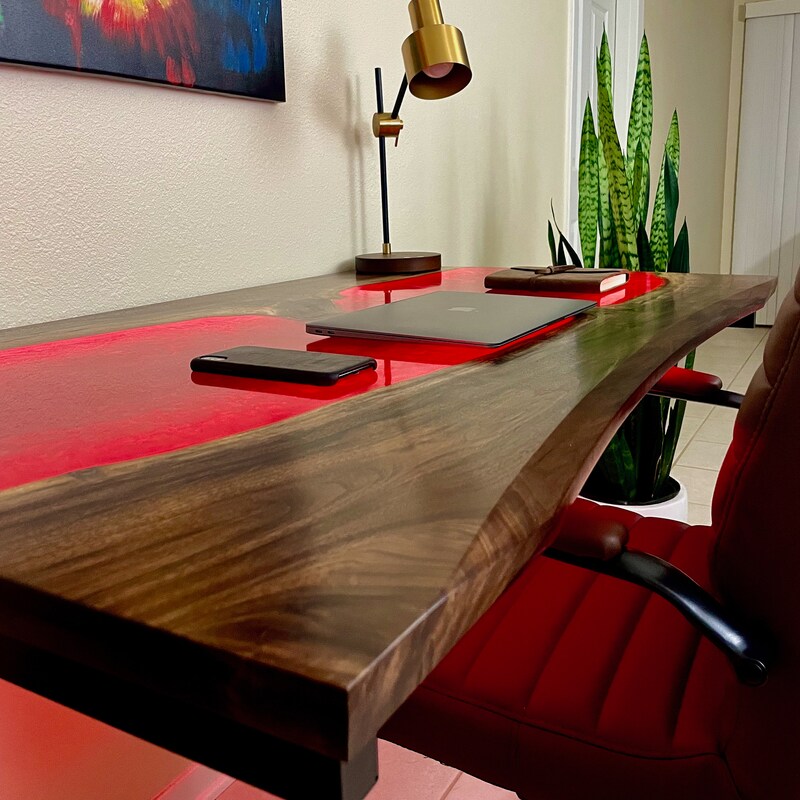 Led Resin Table - Etsy