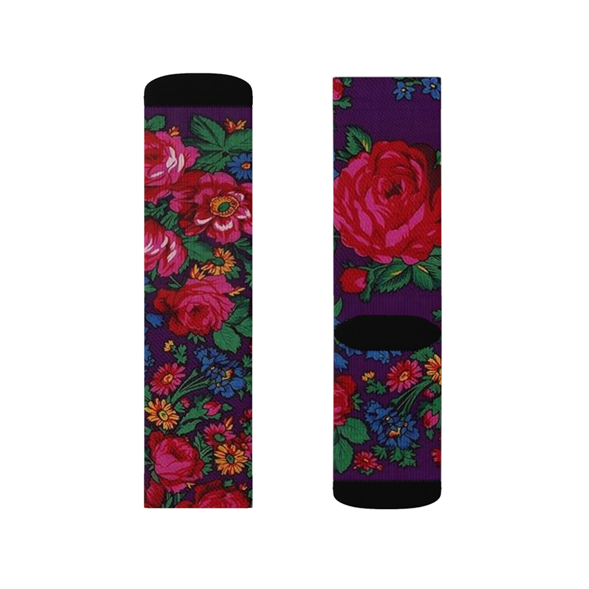 Native Grandma Scarf Inspired Sublimation Socks Indigenous Ukraine ...