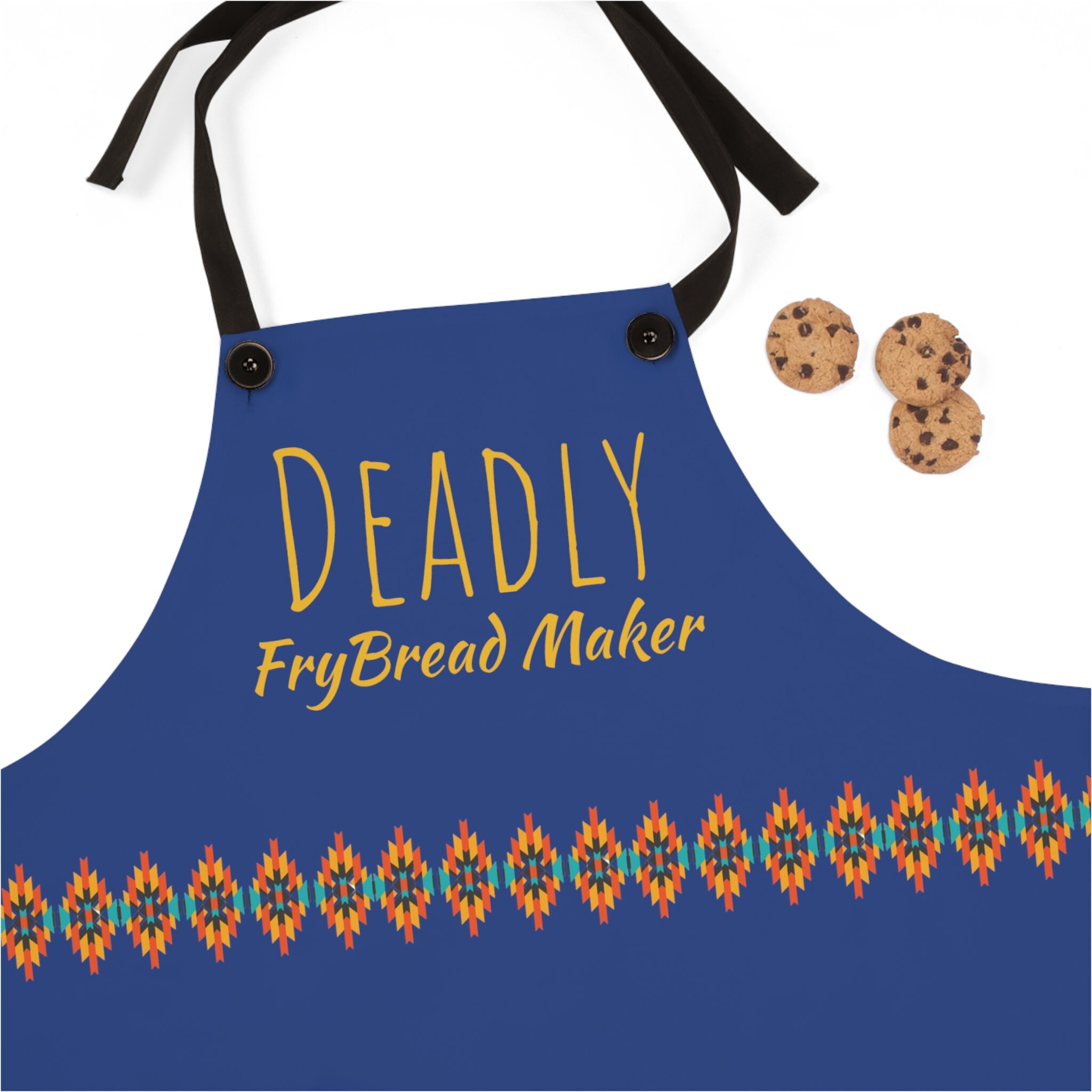 Deadly Fry Bread Maker Apron Indigenous Art Word Apron Chef Gift Apron ...