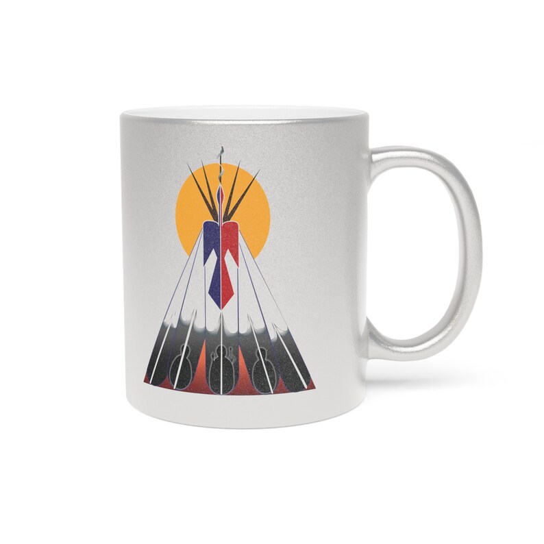 Redbird Design Metallic Mug First Nation Coffee Cup Native American ...