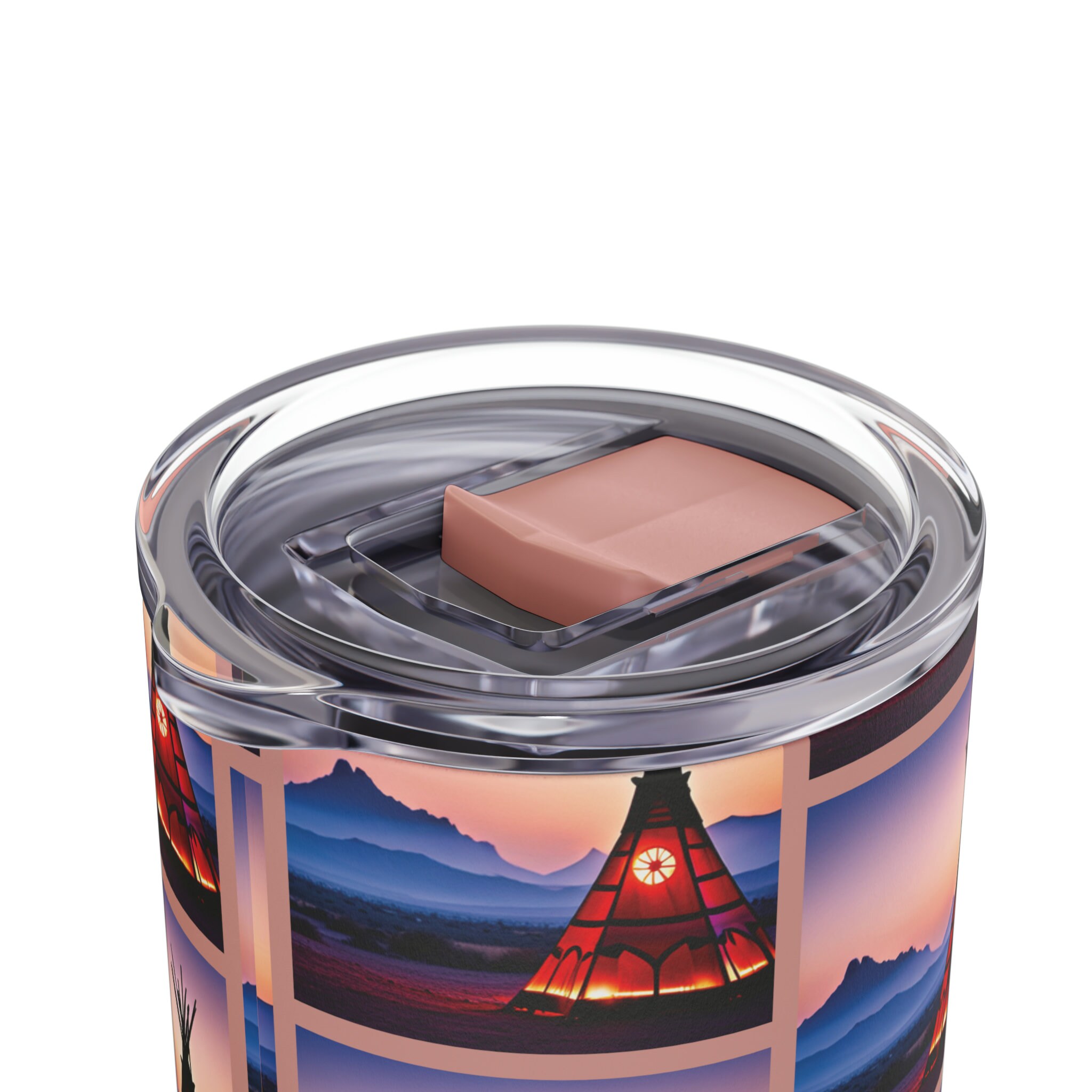 Teepee Art Maars Maker Skinny Matte Tumbler Indigenous Tipi Art Tumbler ...
