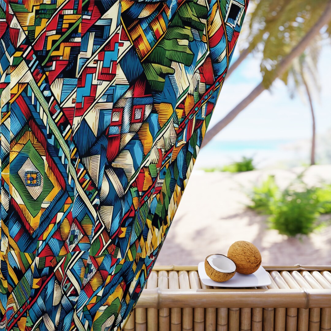 First Nations Art Style Window Curtains House Warming Gift Native Art ...