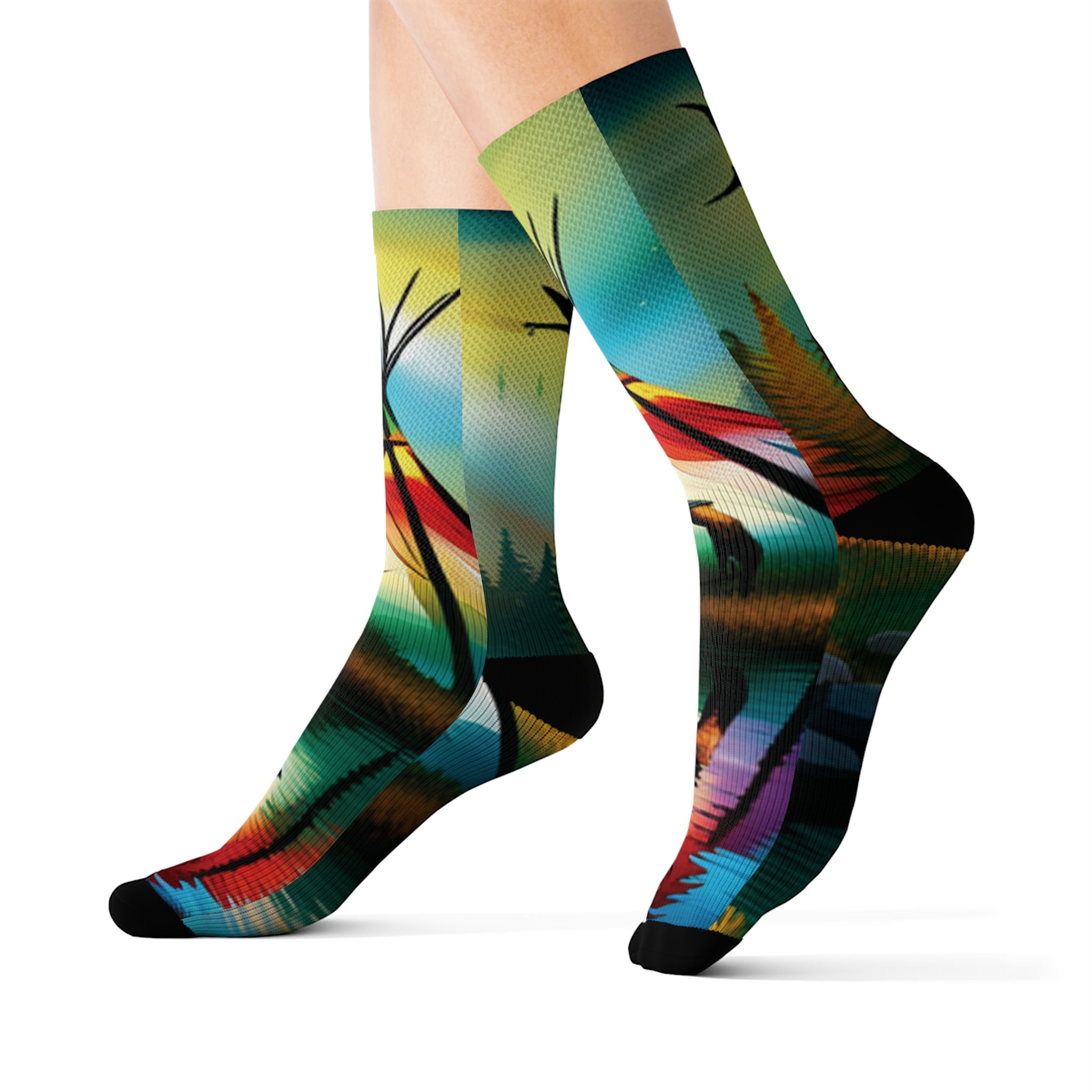 Indigenous Art Sublimation Socks Native American Church Art Socks Gift ...