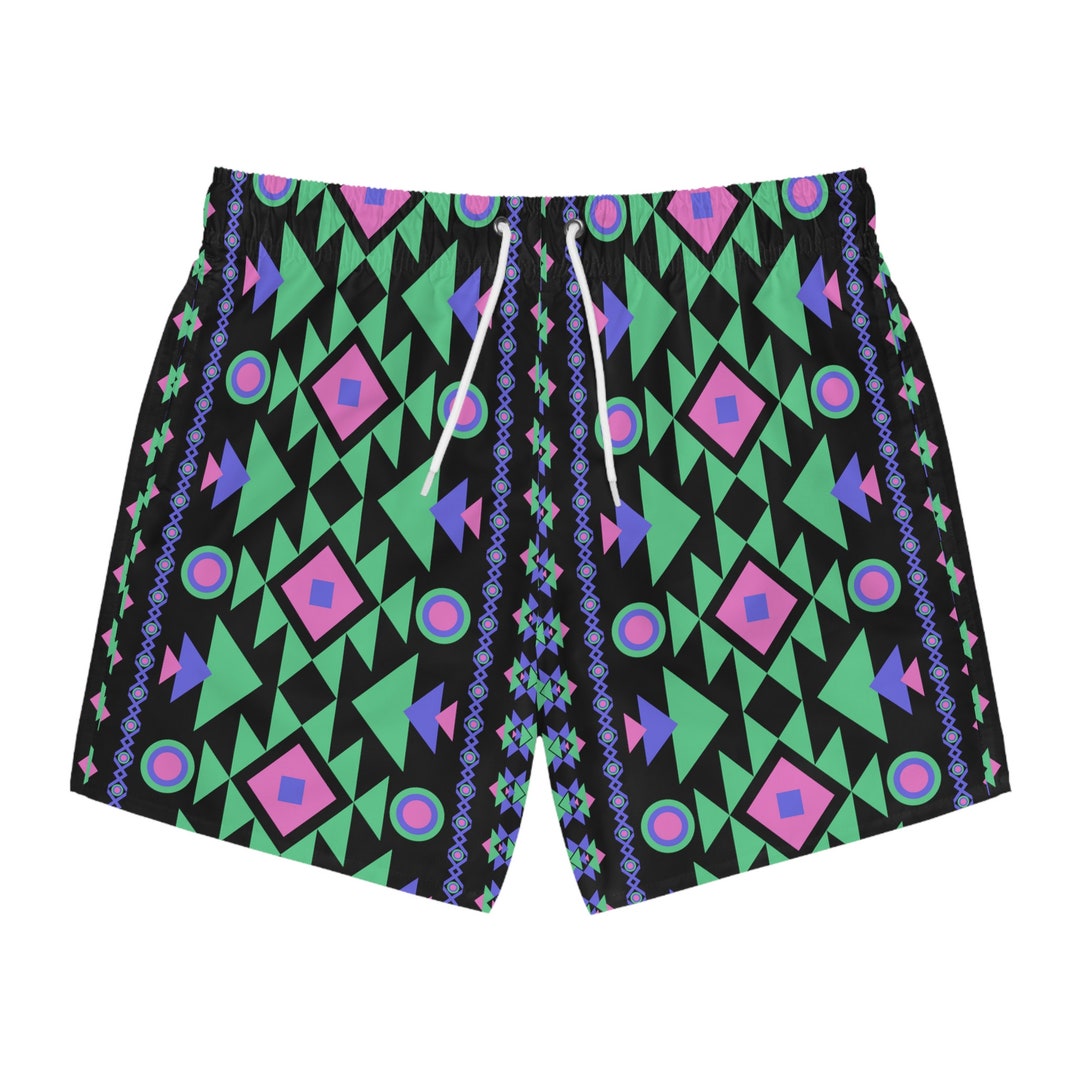 Native Art Swim Trunks Fun Beachwear Vacation Shorts Indigenous Design ...