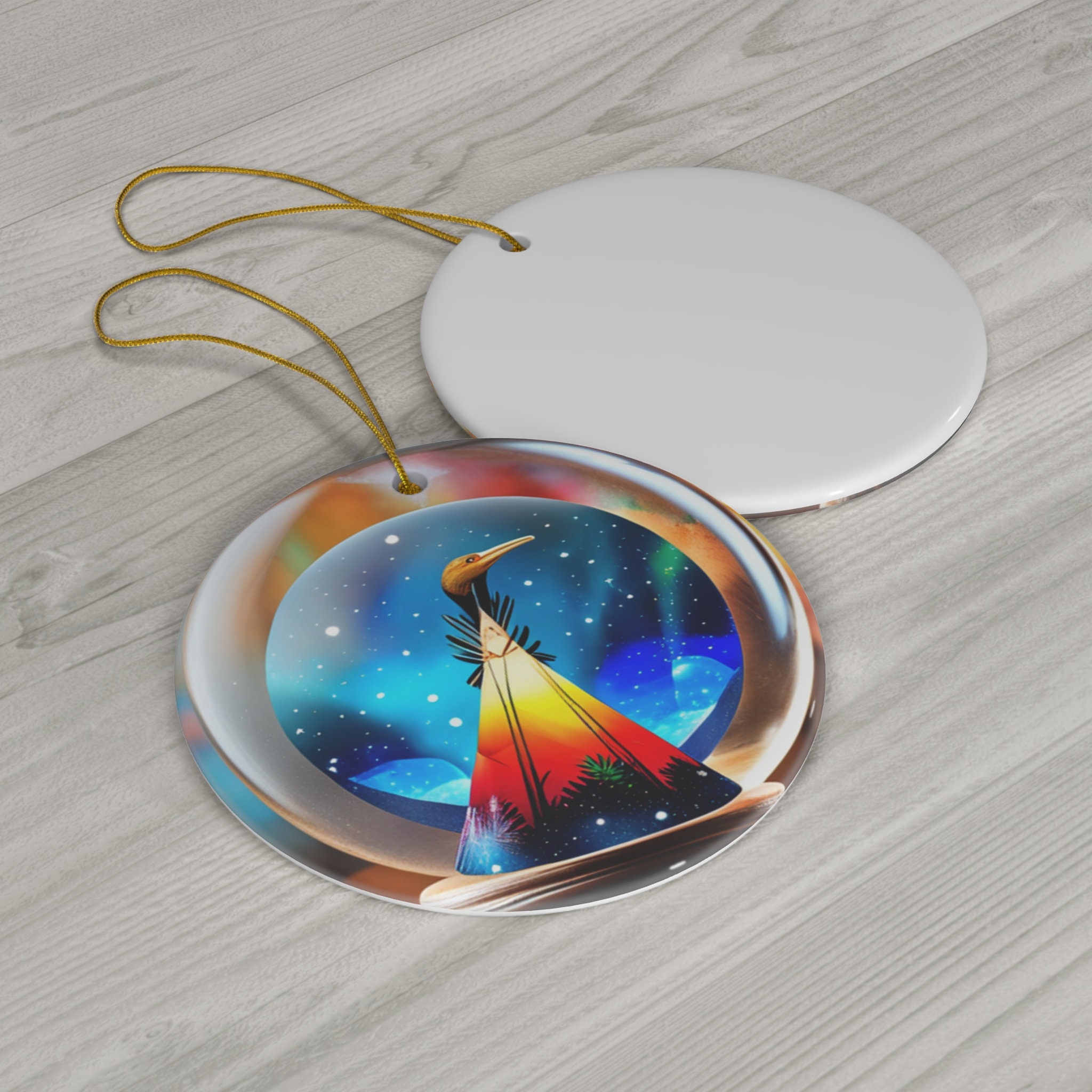 Native American Art Ceramic Ornament Native American Church Hanging ...