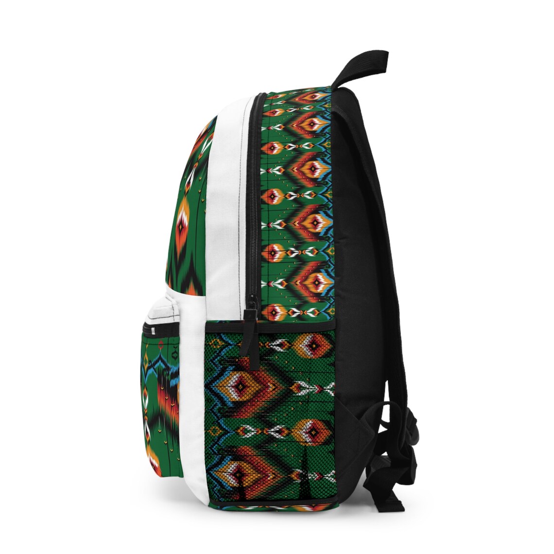 Green White Backpack Bag Backpack Native Backpack School Gift Back to ...
