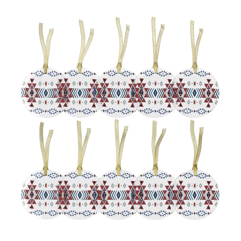 Glass Christmas Ornaments Indigenous Shape Tree Hangers Christmas Tree ...