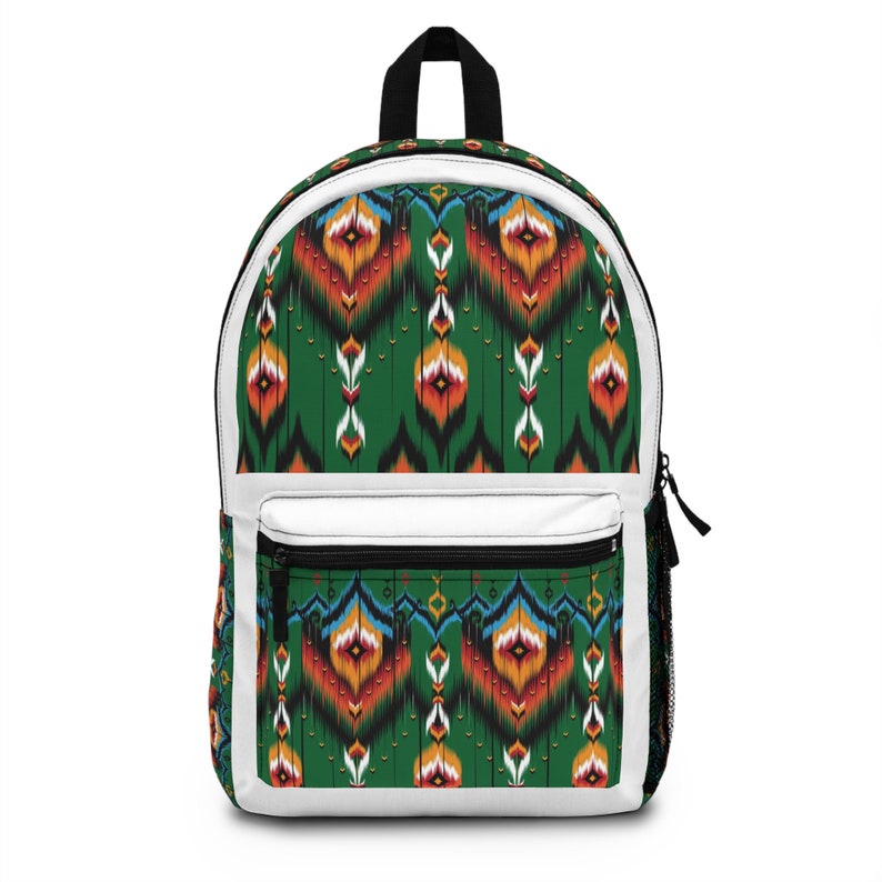 Green White Backpack Bag Backpack Native Backpack School Gift Back to ...