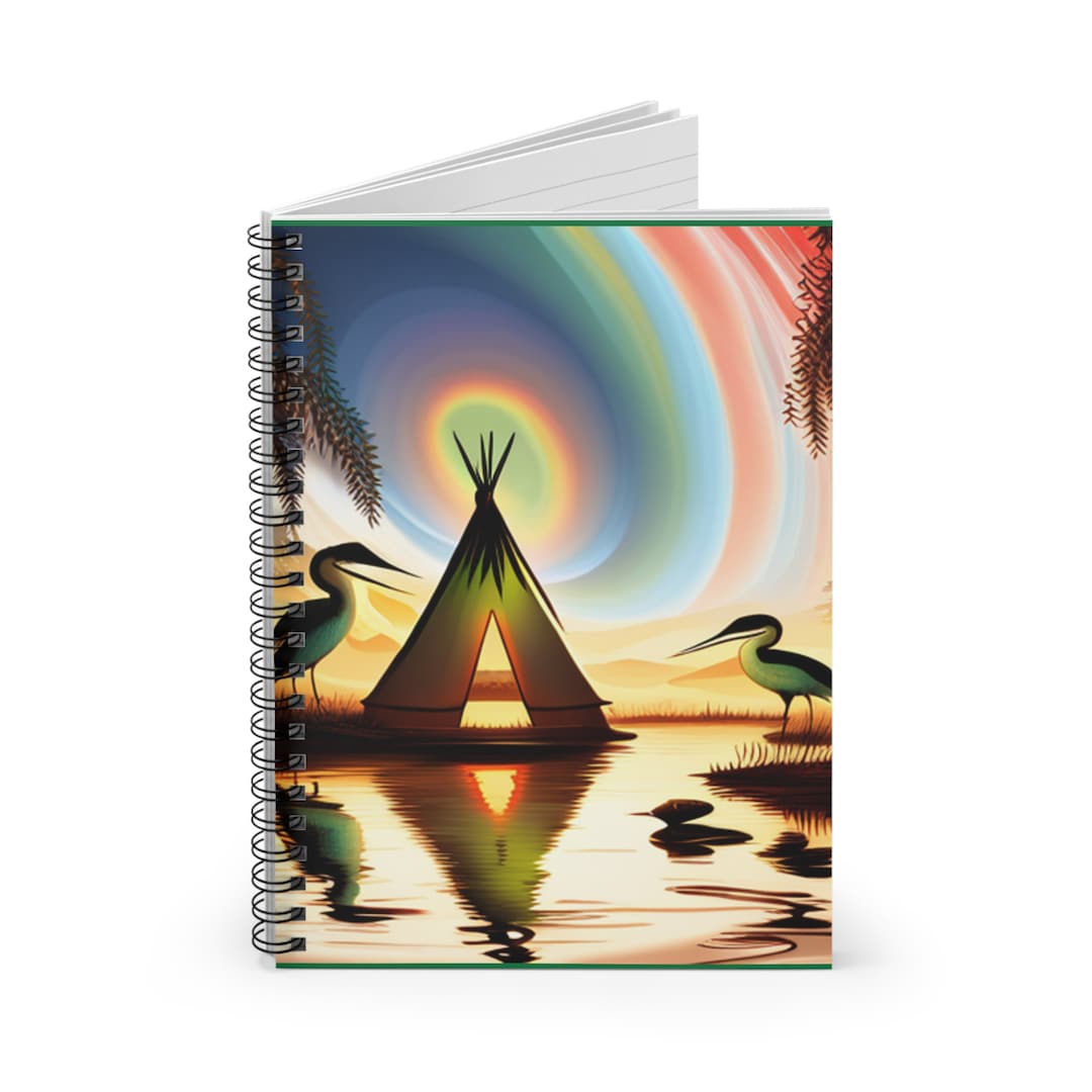 Native American Spiral Notebook Indigenous Art Journal Gift Writers ...