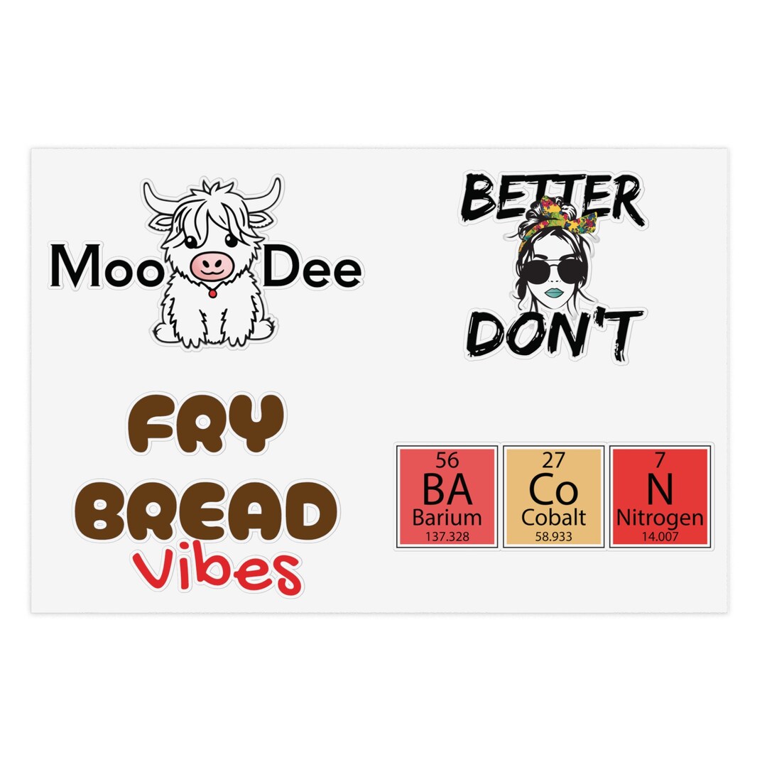 Native American Words Art Sticker Gift Novelty Art Sticker Bundle Funny ...