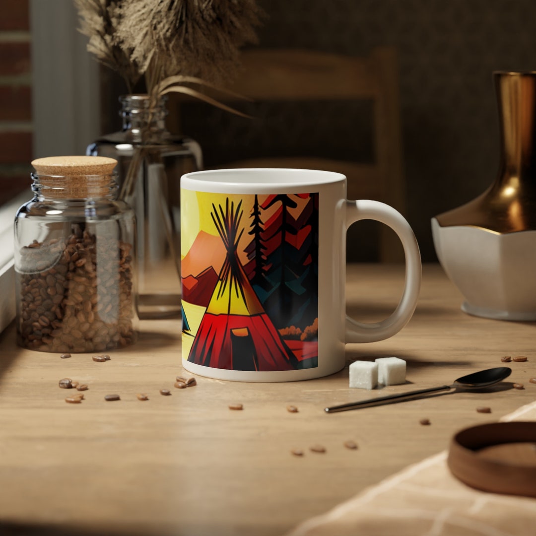 Native American Art Coffe Mug Indigenous Art Gift Mug Native American ...
