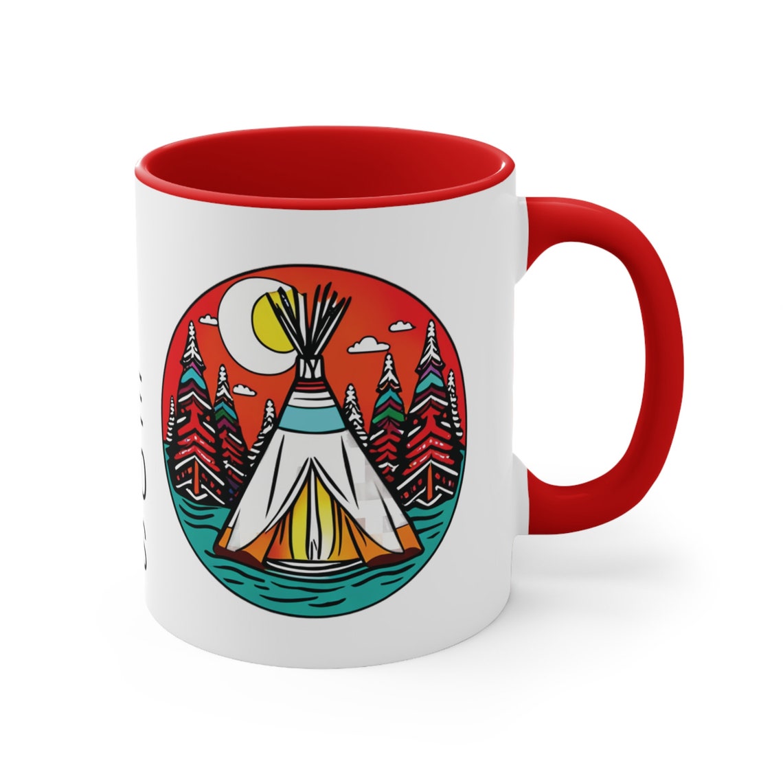 Indigenous Art Accent Coffee Mug Native American Cup Native Tipi Art ...