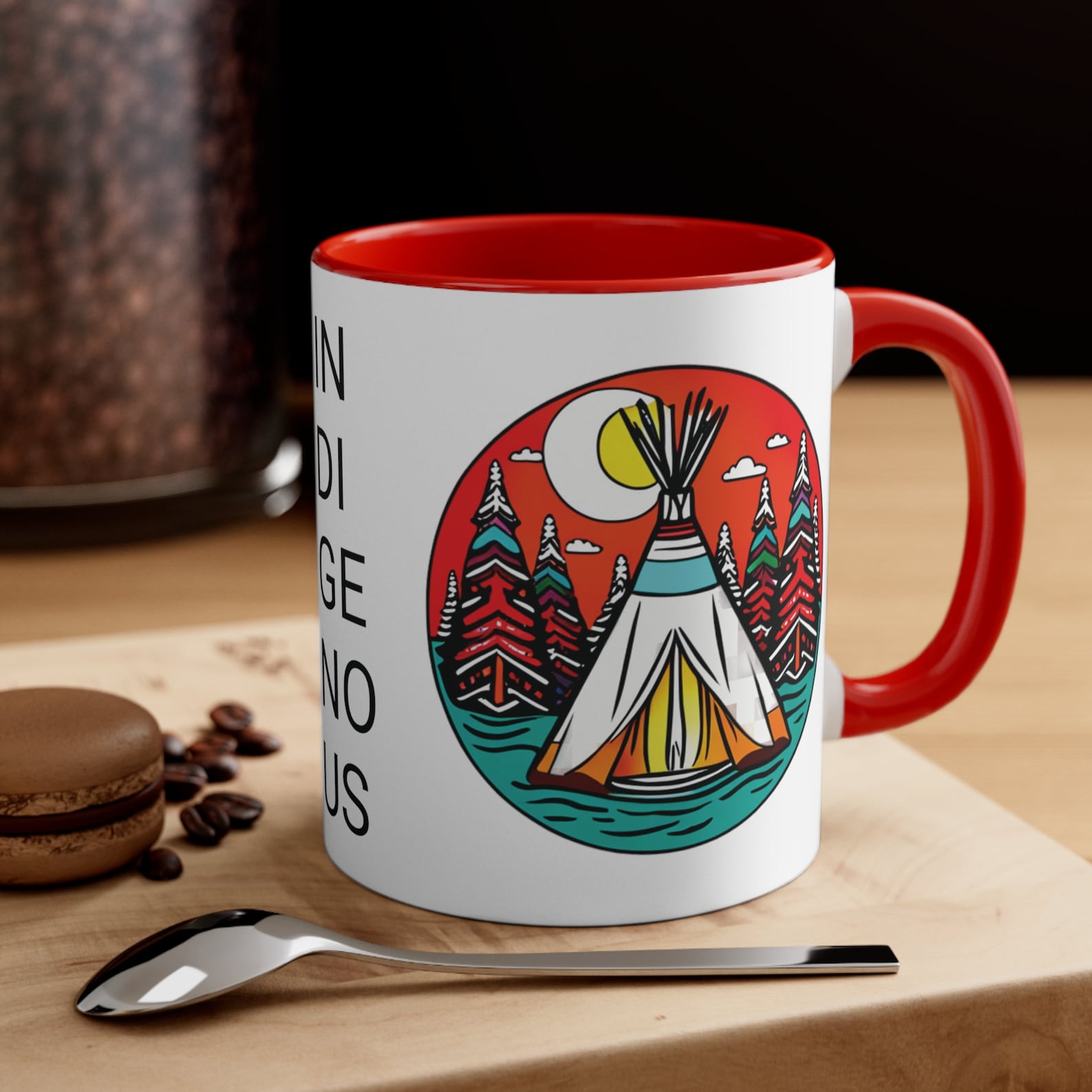 Indigenous Art Accent Coffee Mug Native American Cup Native Tipi Art ...