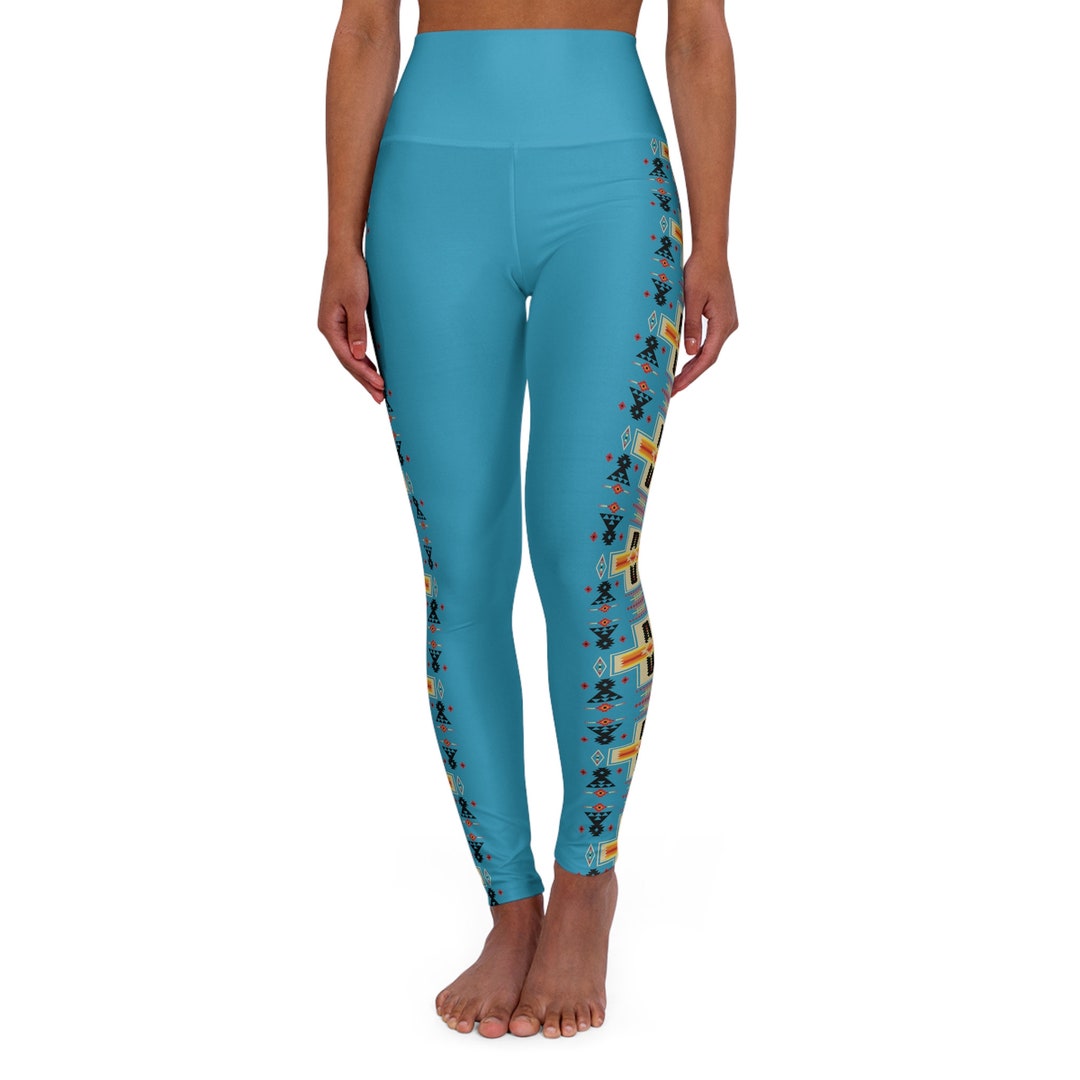 First Nation Design High Waisted Yoga Leggings Gift Native Design Style ...